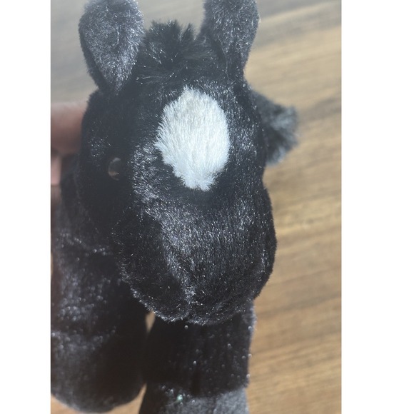 Aurora | Toys | Aurora Black Pony Horse Plush Toy Flopsie White Crest ...